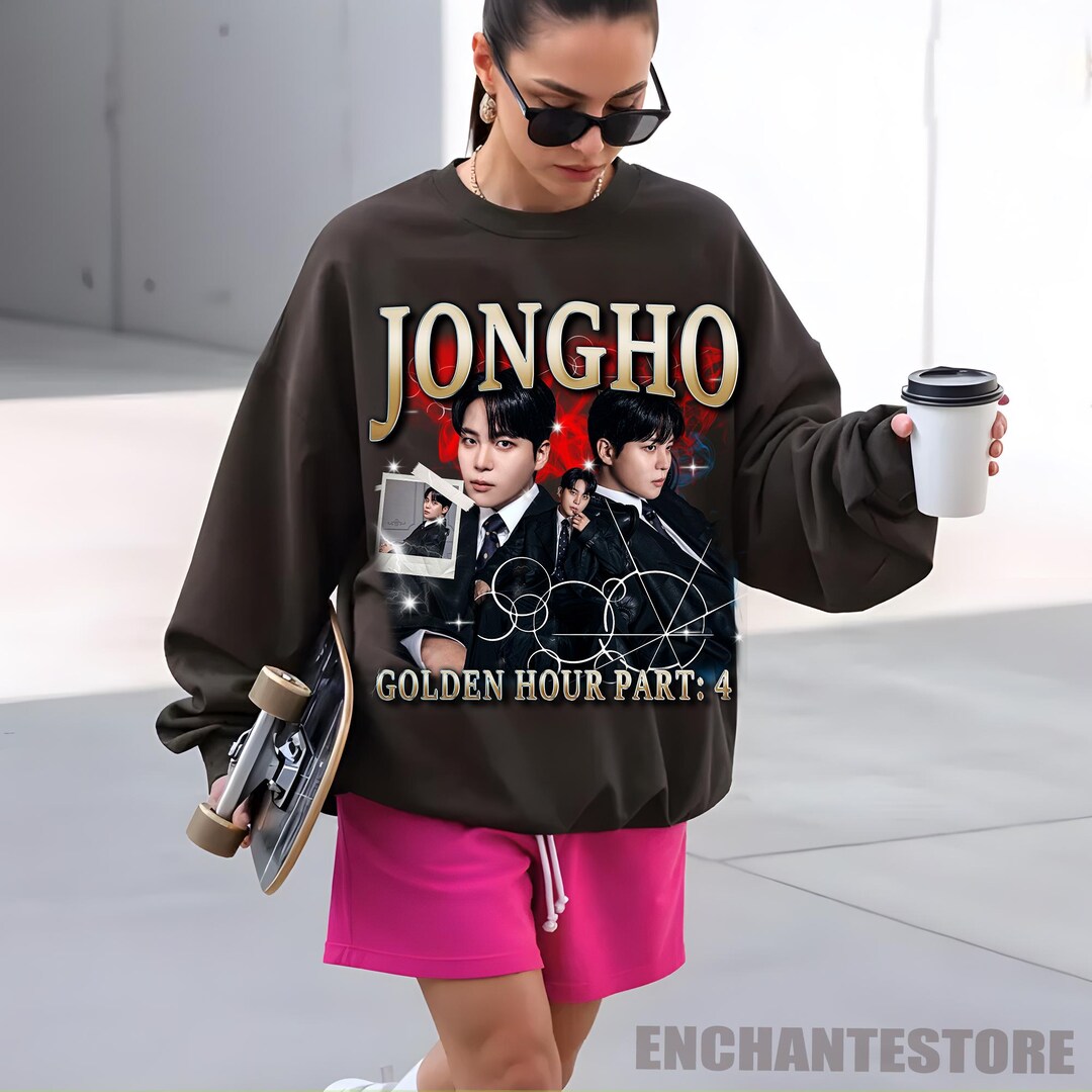 Retro Ateez Jongho Golden Hour Part 4 Sweatshirt, ATEEZ Golden Hour ...