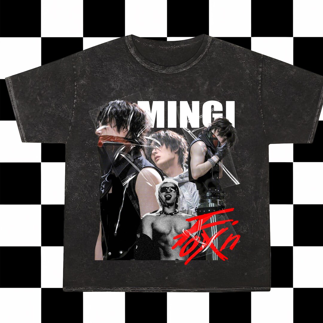 Retro Mingi Fix off Roar Mineral Washed Tee, Ateez 2025 World Tour in ...