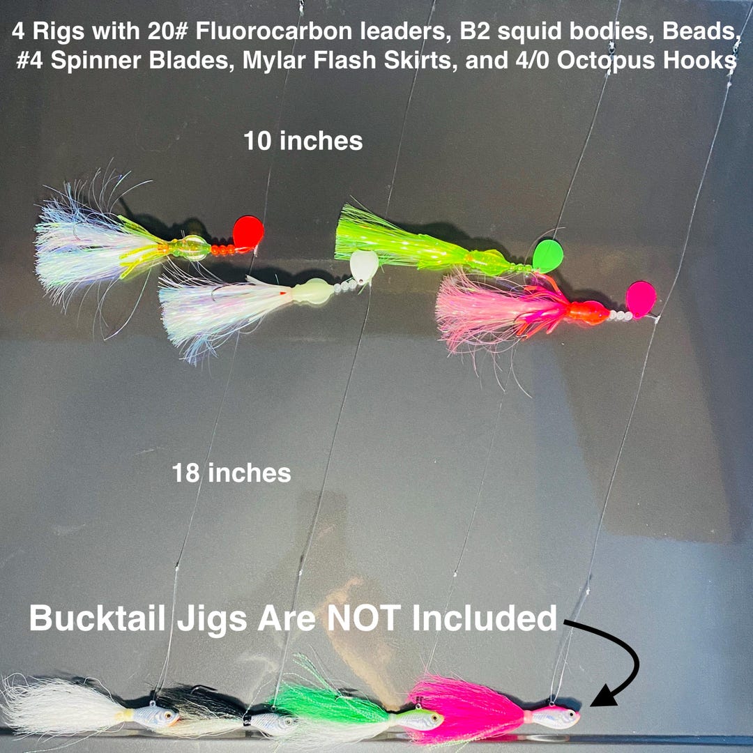 Fluke DESTROYER (summer Flounder) Fluorocarbon High/low B2 Squid ...