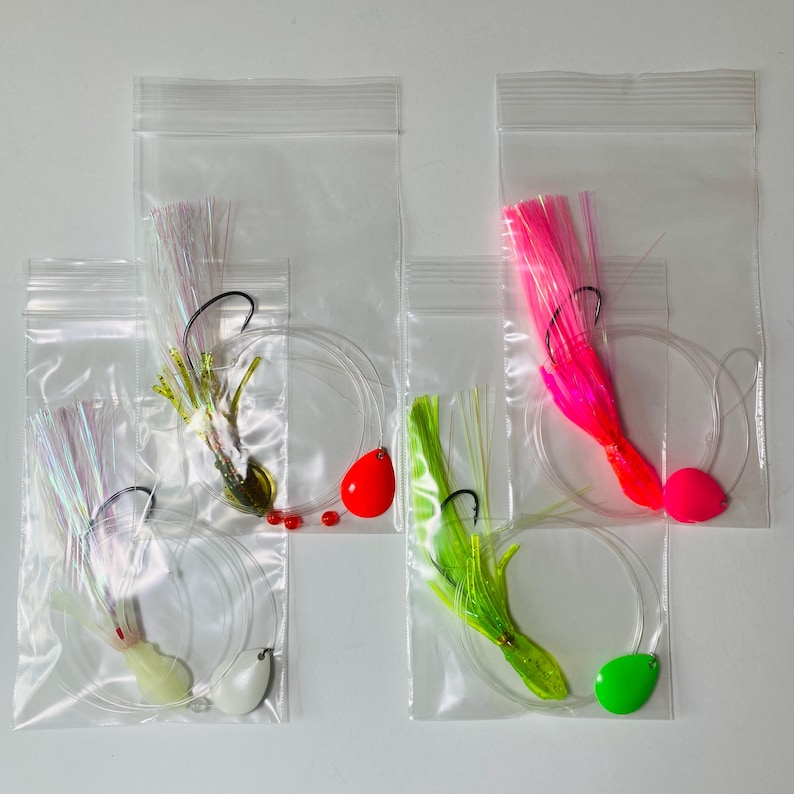 Fluke DESTROYER B2 Squid Summer Flounder Fishing Rigs Lures Gamakatsu ...