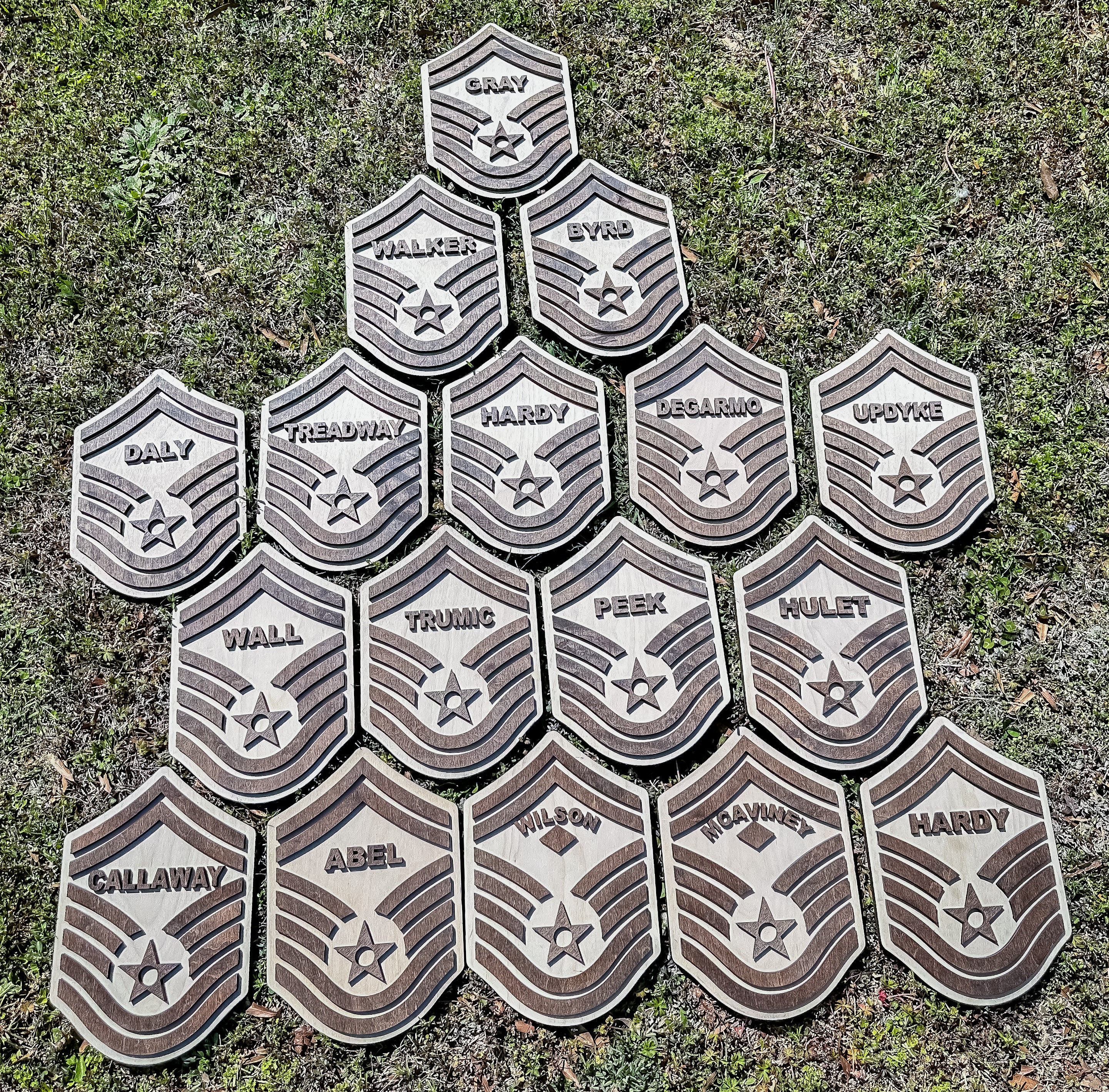 Smsgt Plaques-rank-air Force-stripes-american Flag-line Number-senior ...