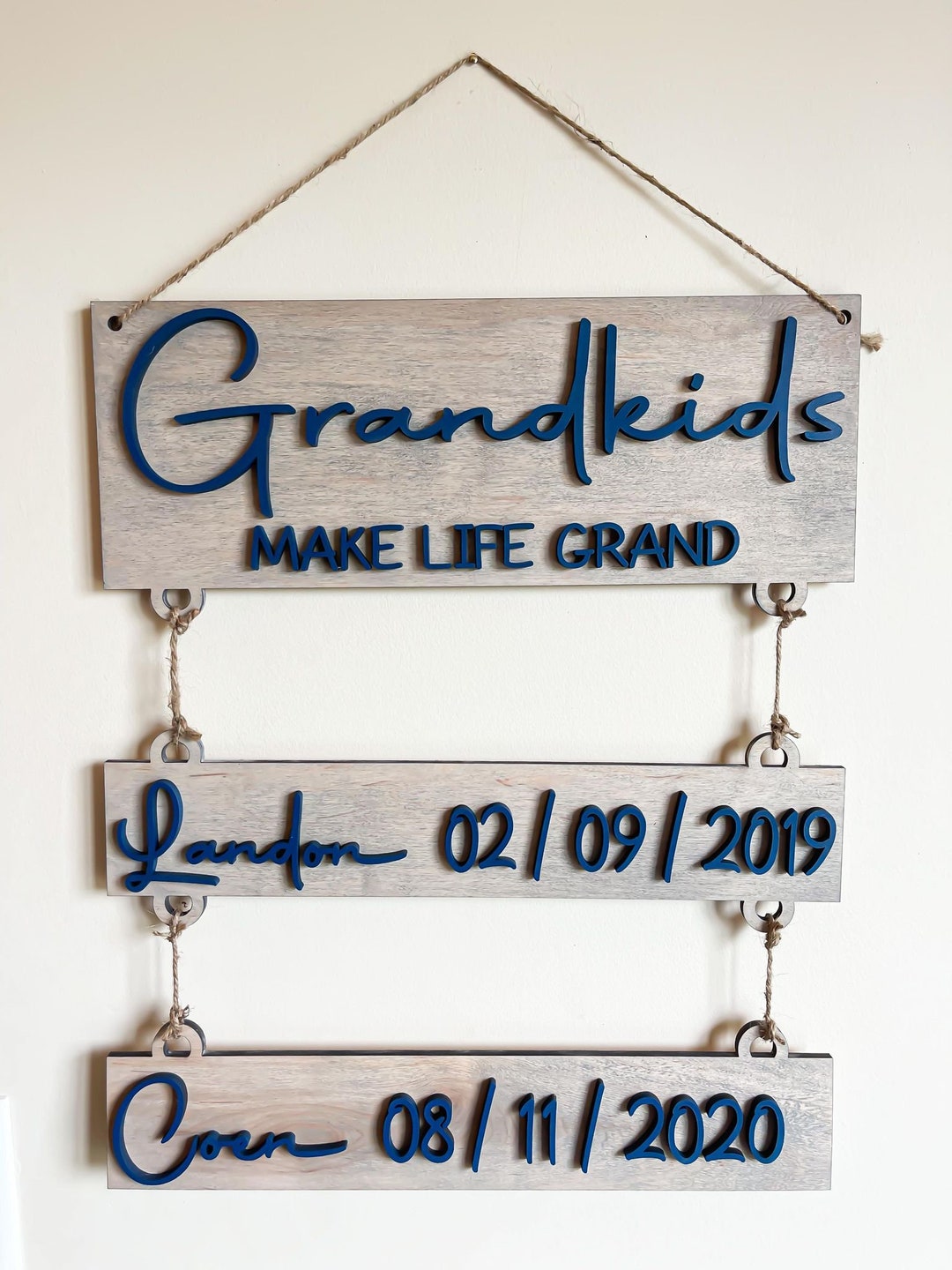 Grandkids Make Life Grand-sign-grandparents Day-grandkids-custom - Etsy