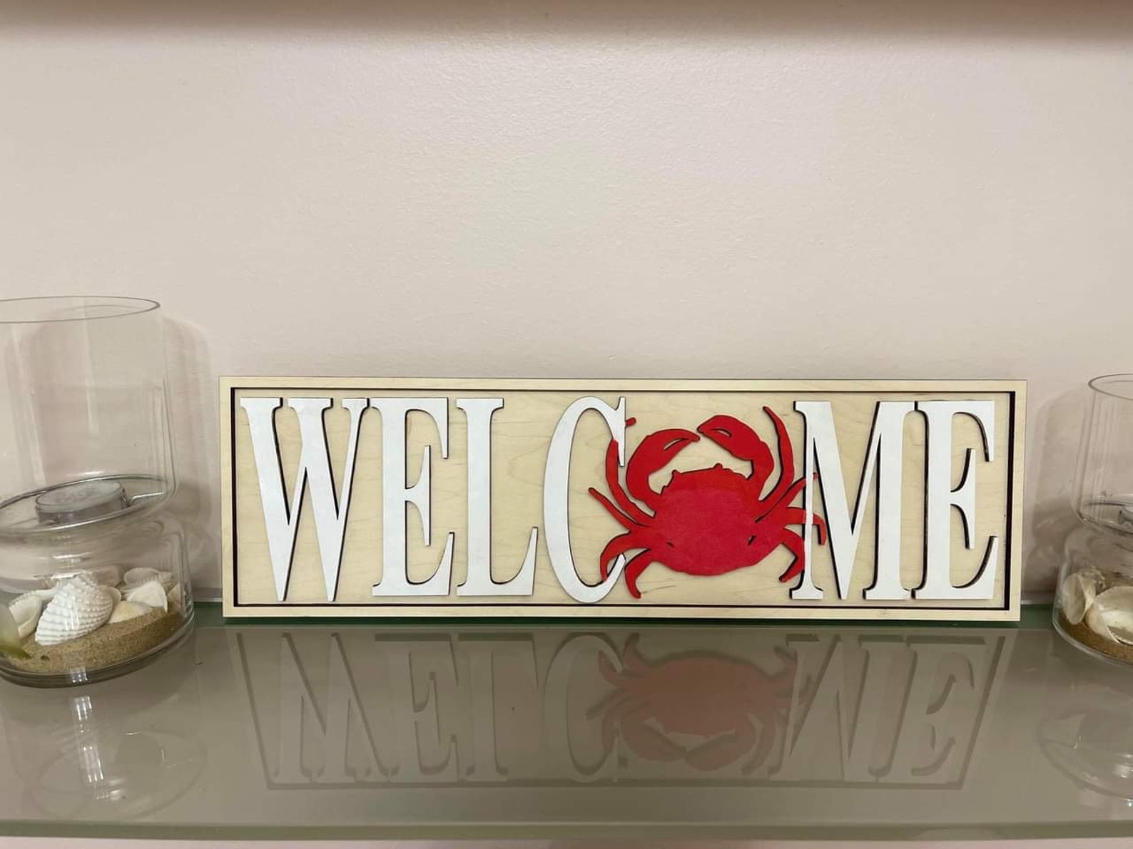 Beachy Welcome Signs-3 to Choose from-Crab-Starfish-ShipWheel | Etsy