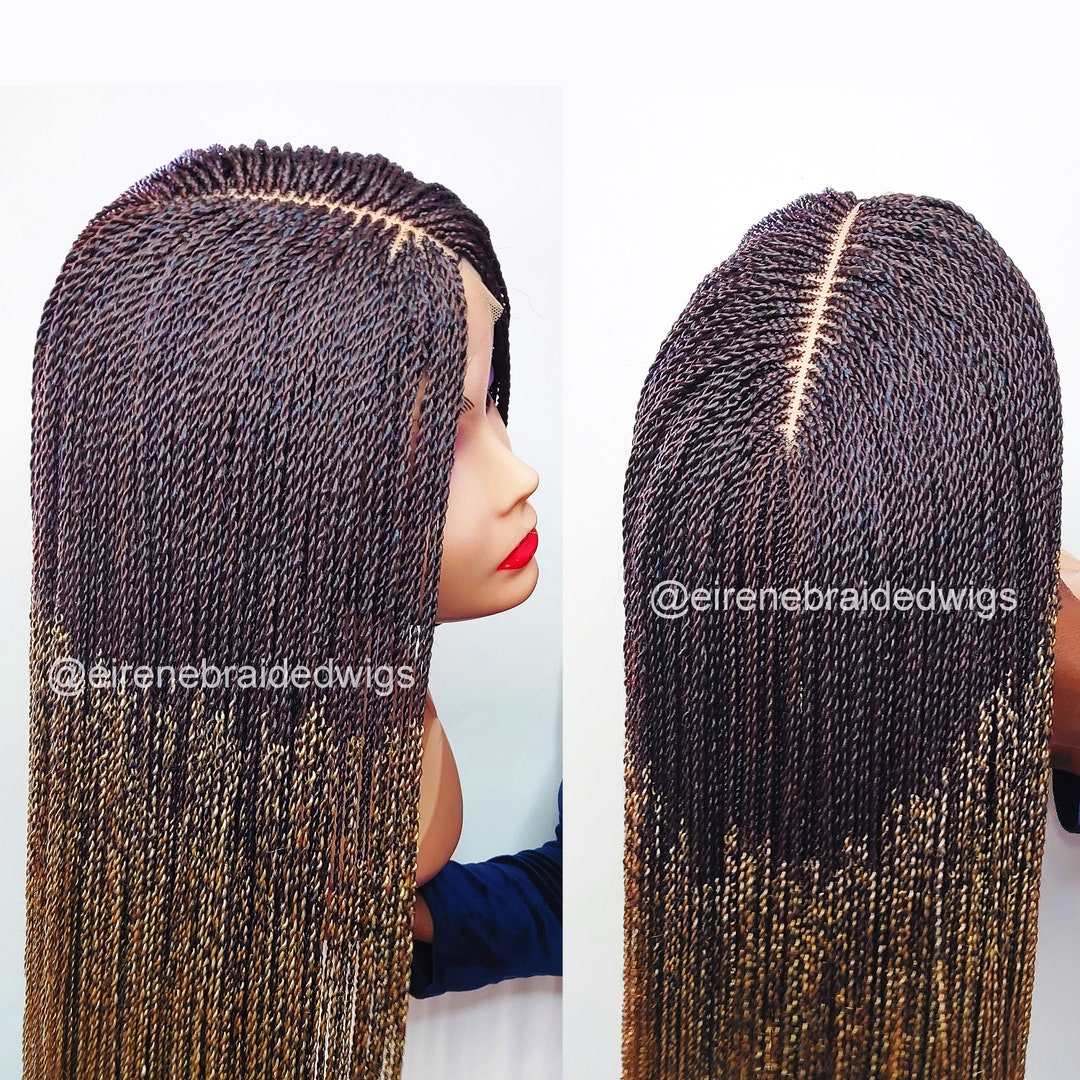 Senegalese Micro Twist Braided Wig for Black Women, Million Braids Nano ...