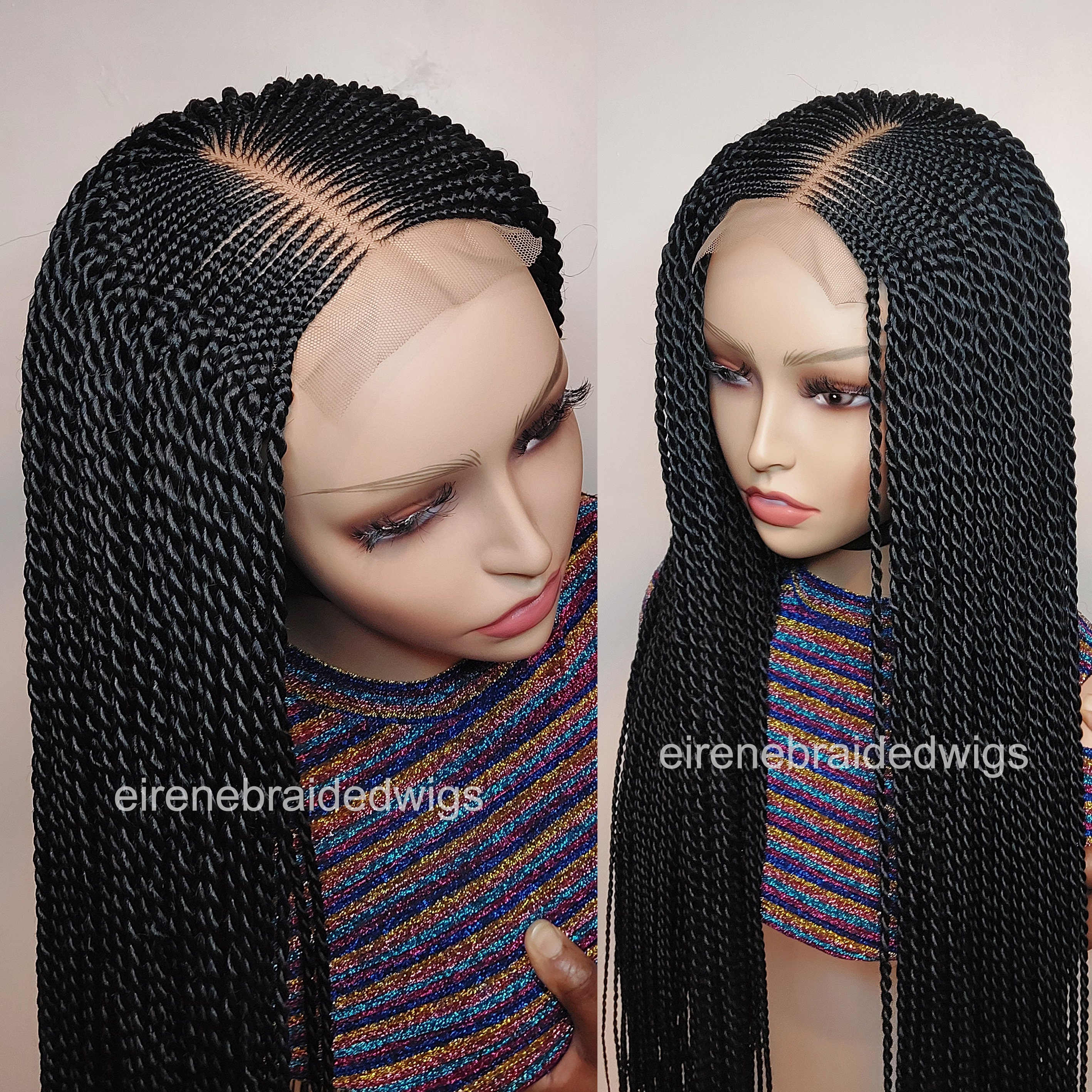 Fulani Conrow Braided Wig for Black Women Ghana Weaving Lace - Etsy