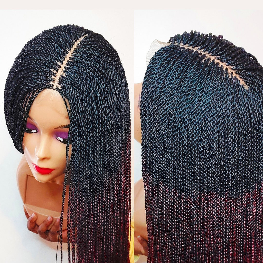 Senegalese Microtwist Braided Wig for Black Women, Million Braids Nano ...