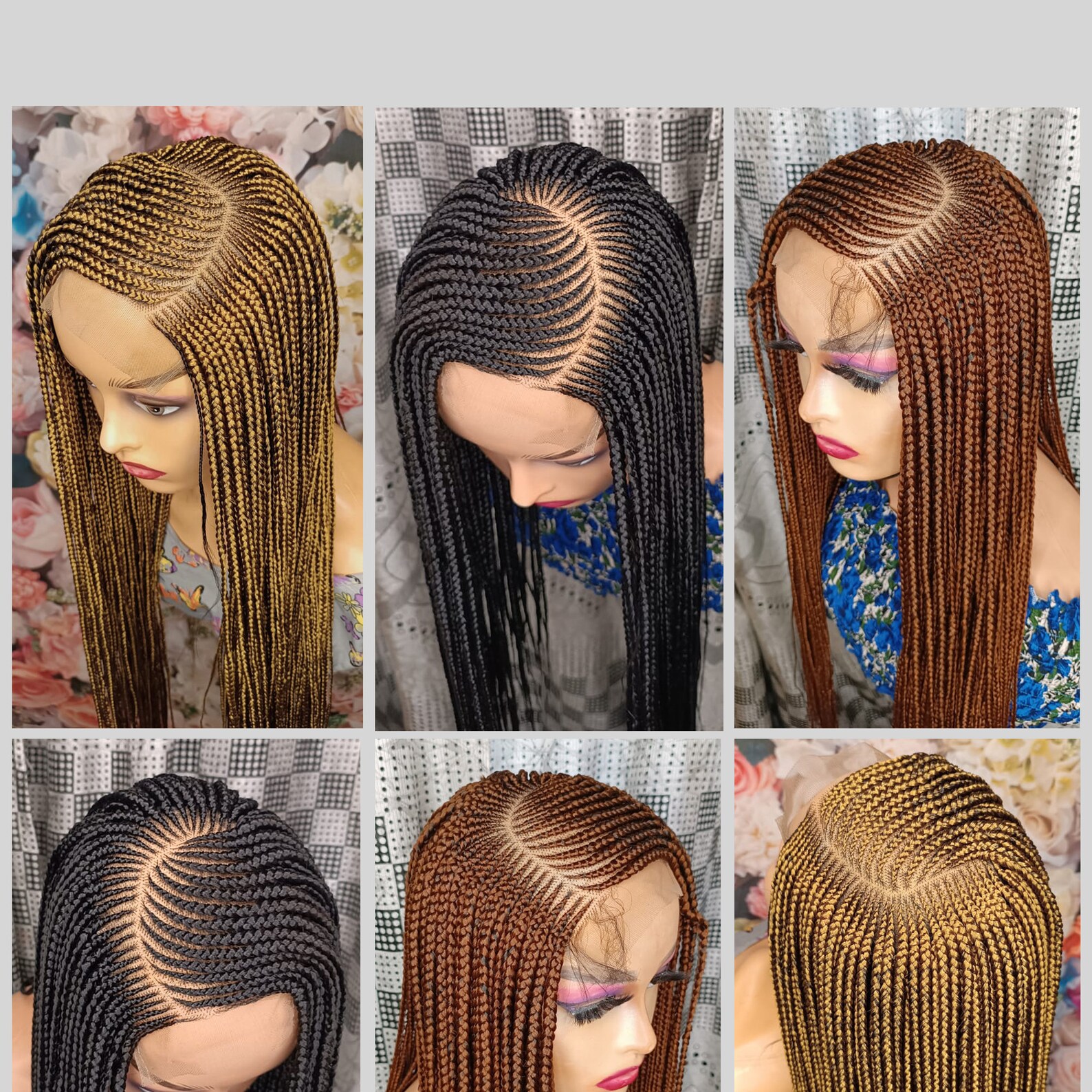 Fulani Conrow C-cut Braided Wig for Black Women Long Ghana - Etsy