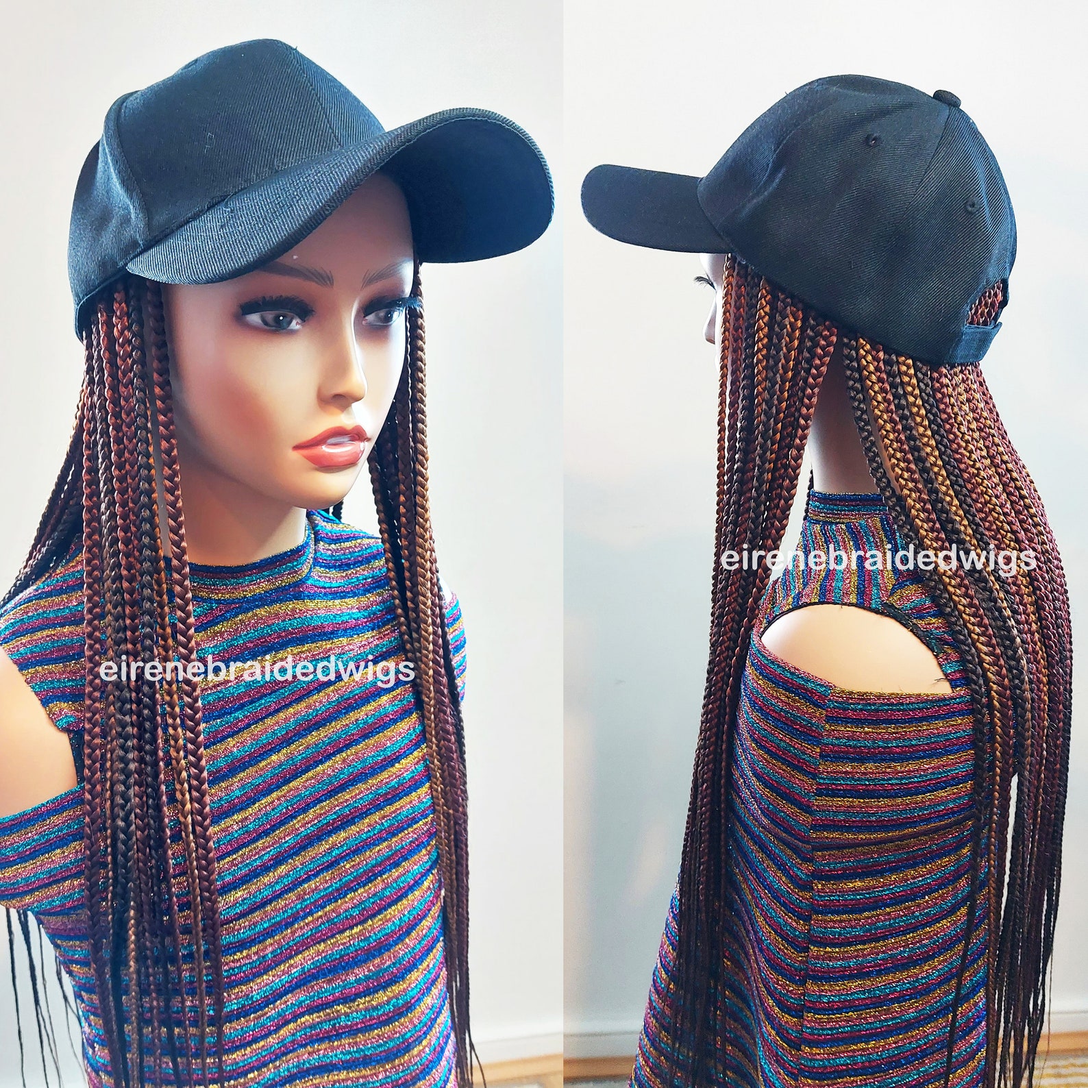 Ready to Ship Braided Hat Wig for Black Women Braid Band - Etsy
