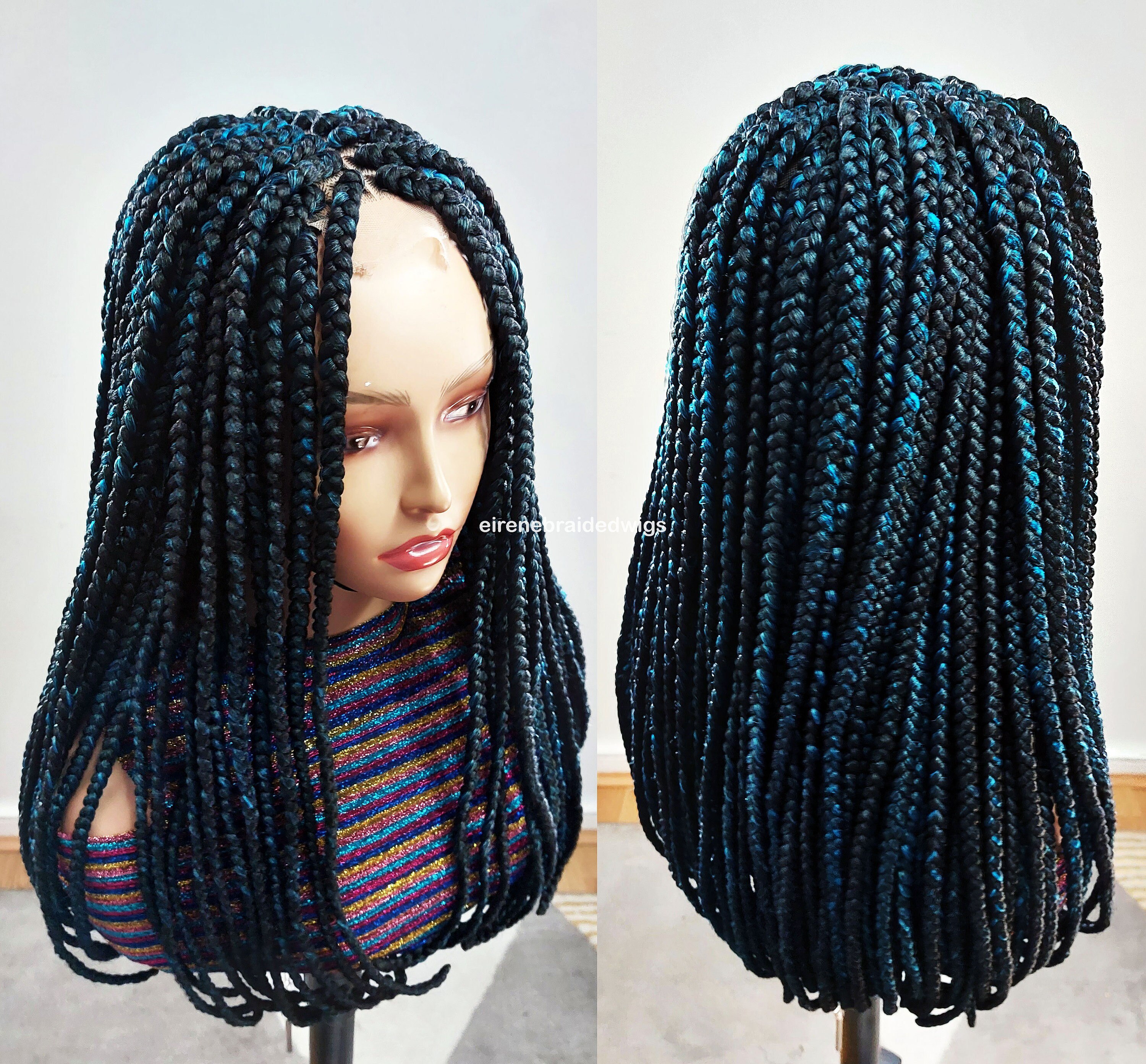 Jumbo Big Box Braids Wig for Black Women, Long Afro Tribal Single Bob ...