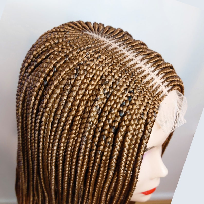 Fulani Conrow Braided Wig For Black Women Ghana Weaving Box Braids Wig