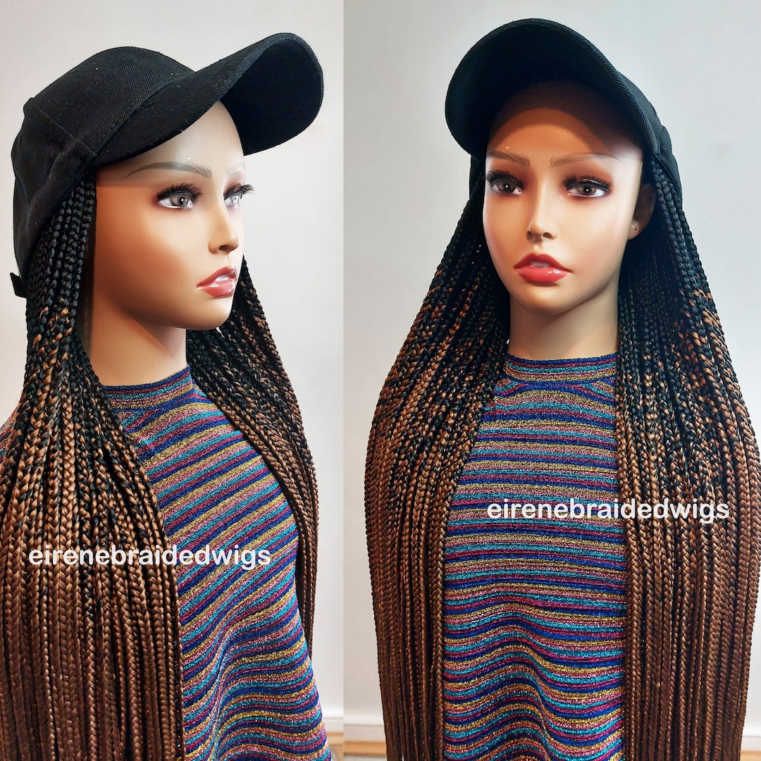 Ready to Ship Braided Hat Wig for Black Women, Braid Band, Headband ...