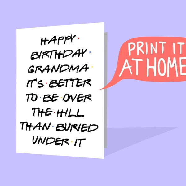 Friends Grandma Birthday Card - Etsy