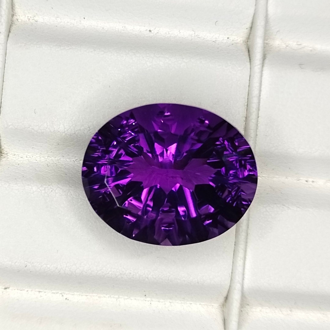 Flower Cut Natural Amythest Oval18.55cts 19x15x10 Mm Loose - Etsy UK