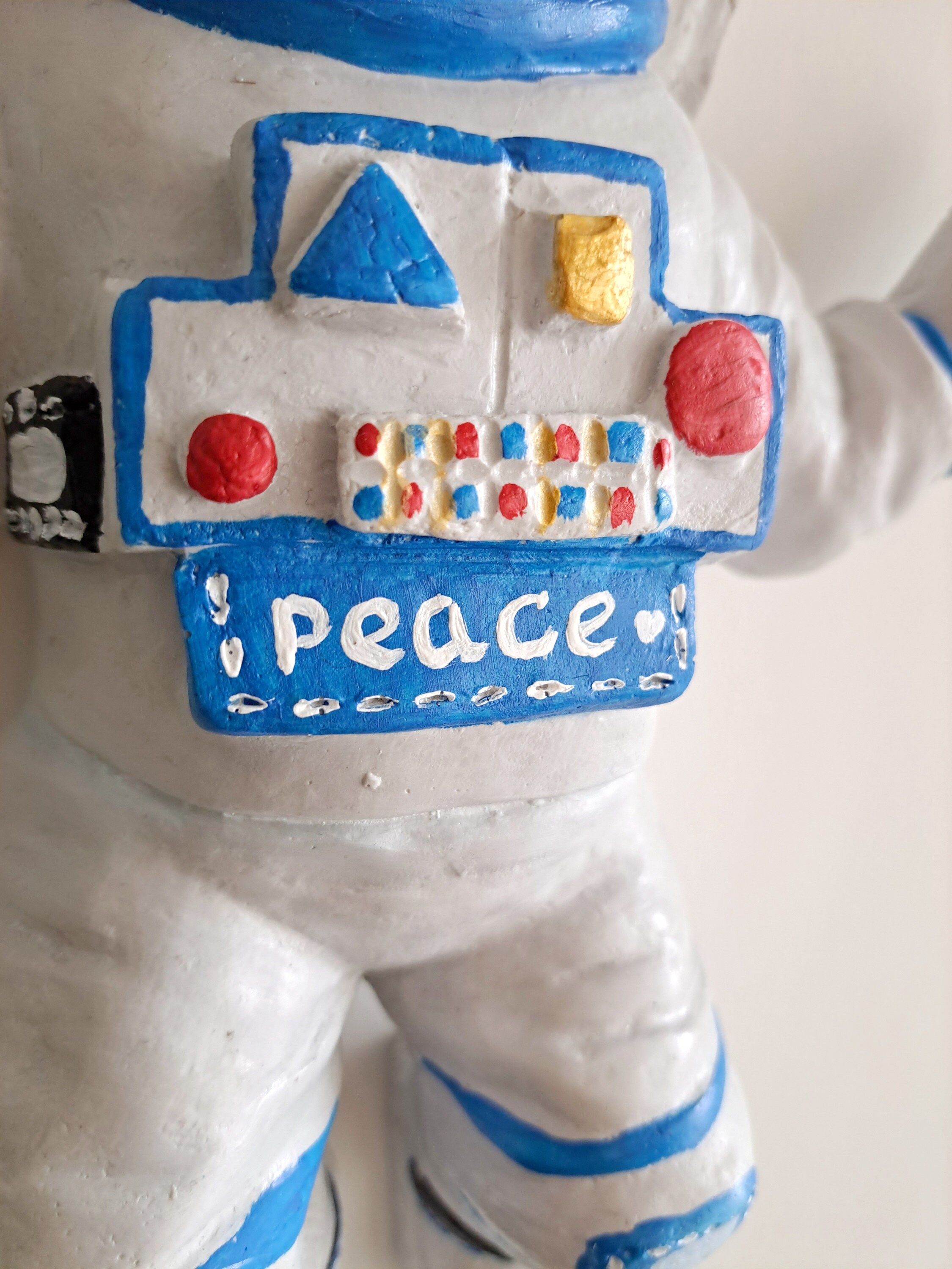 Hanging Astronaut for Wall, Handpainted Spaceman on the Moon - Etsy