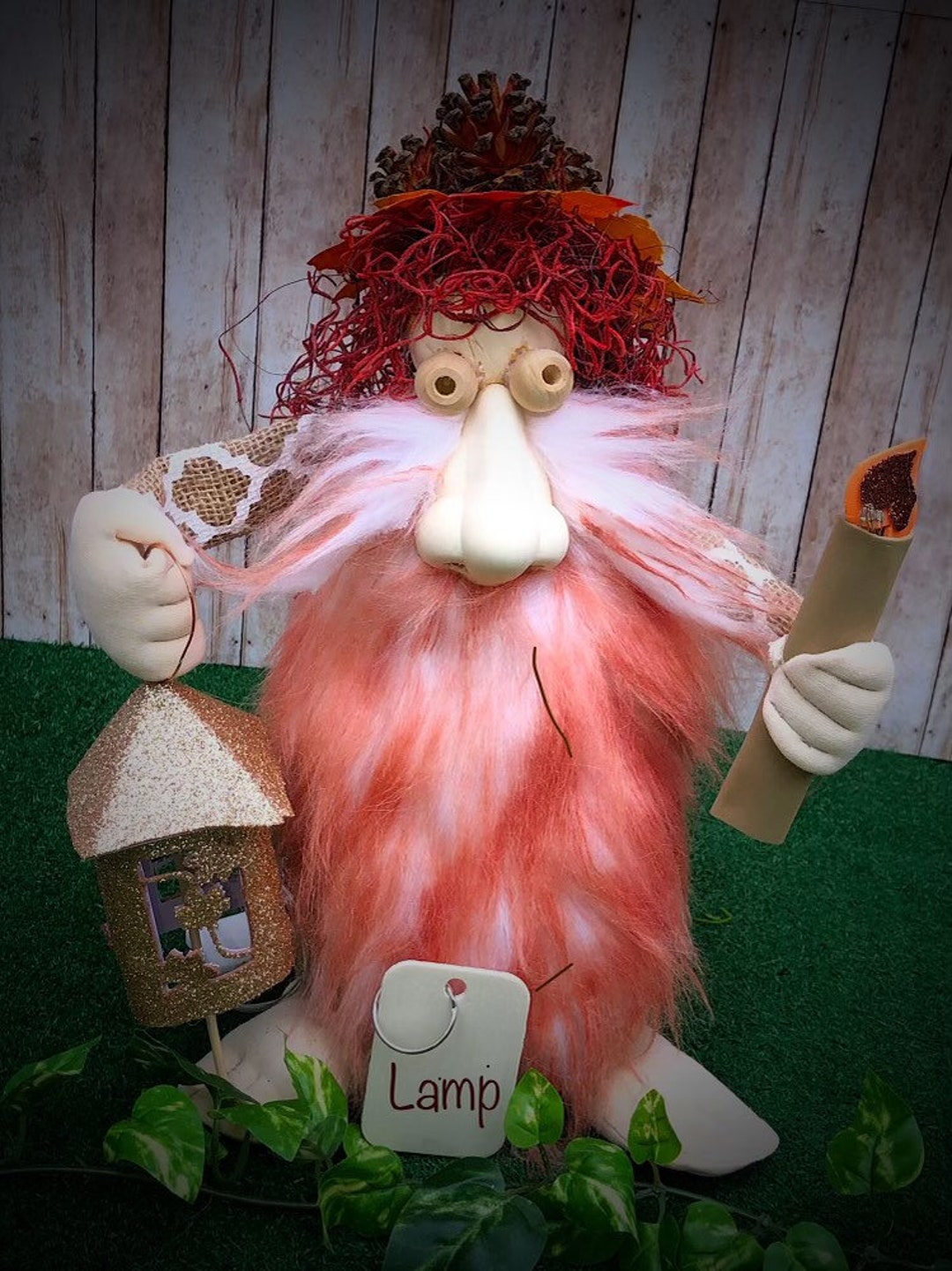 Woodland Troll lamp Male Troll.lamps Candle and - Etsy