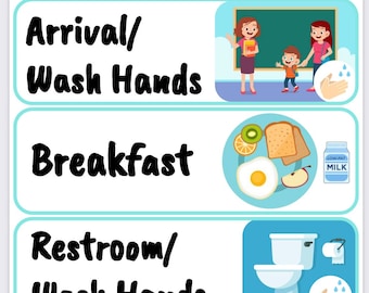 Editable Daily Daycare Schedule Home Daycare/ Childcare Form/ - Etsy