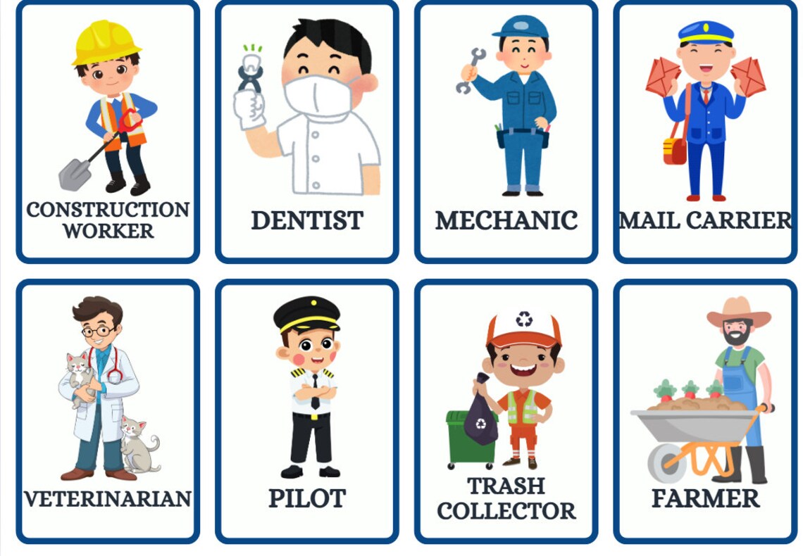 Community Helper Flashcards - Etsy