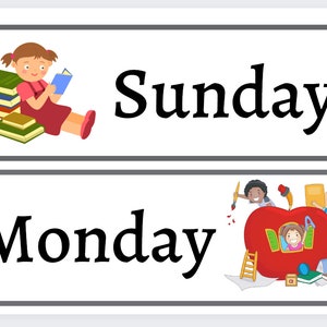 Days of the Week Tags - Etsy