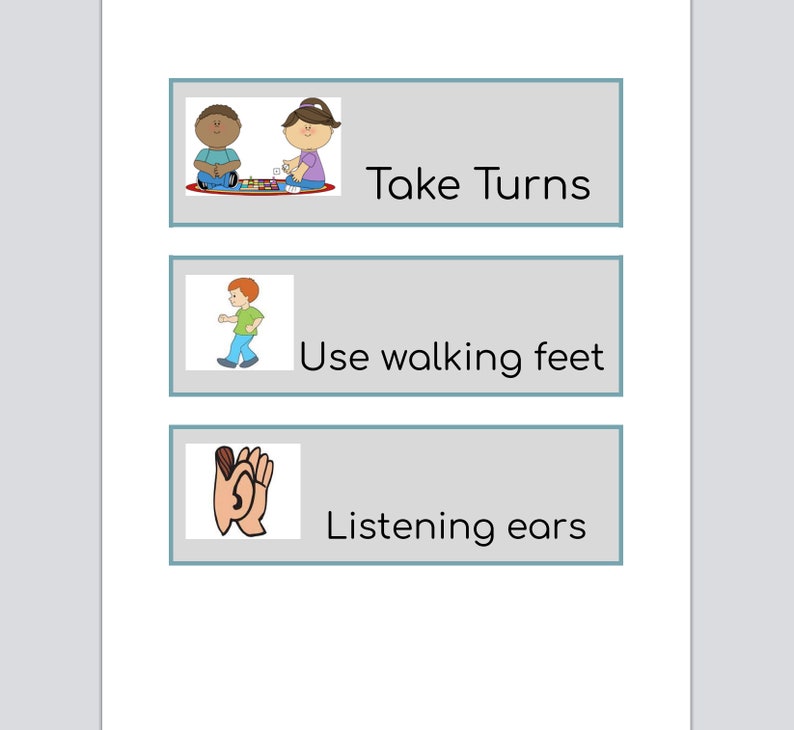 Visual Classroom Rules small - Etsy