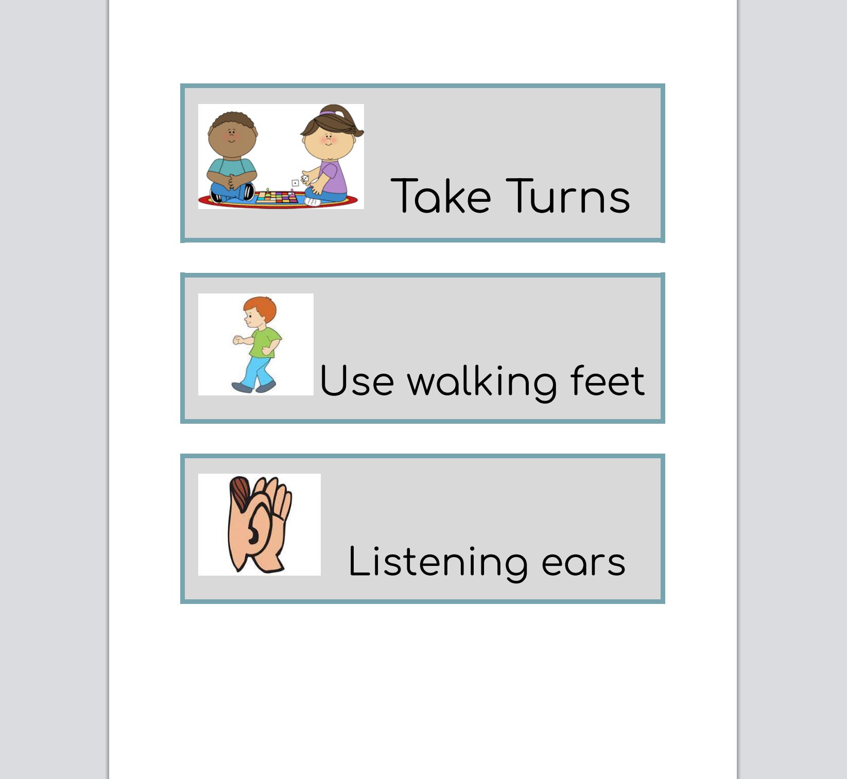Visual Classroom Rules small - Etsy