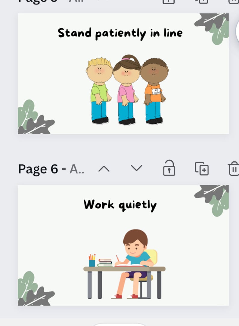 Visual Classroom Rules (med-large) - Etsy