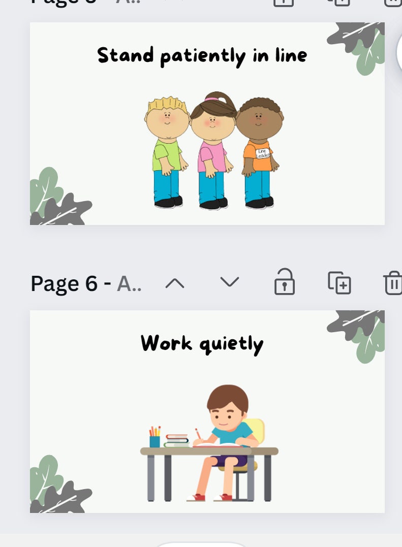 Visual Classroom Rules (med-large) - Etsy