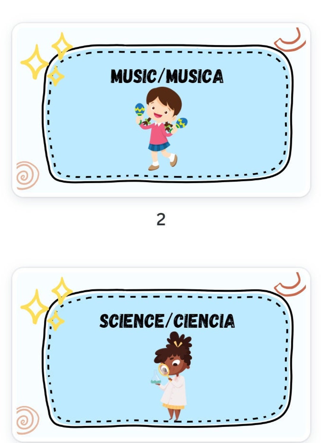 Classroom Area Cards (spanish) - Etsy