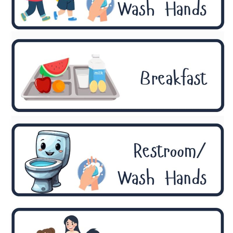 Schedule Display Cards - Etsy