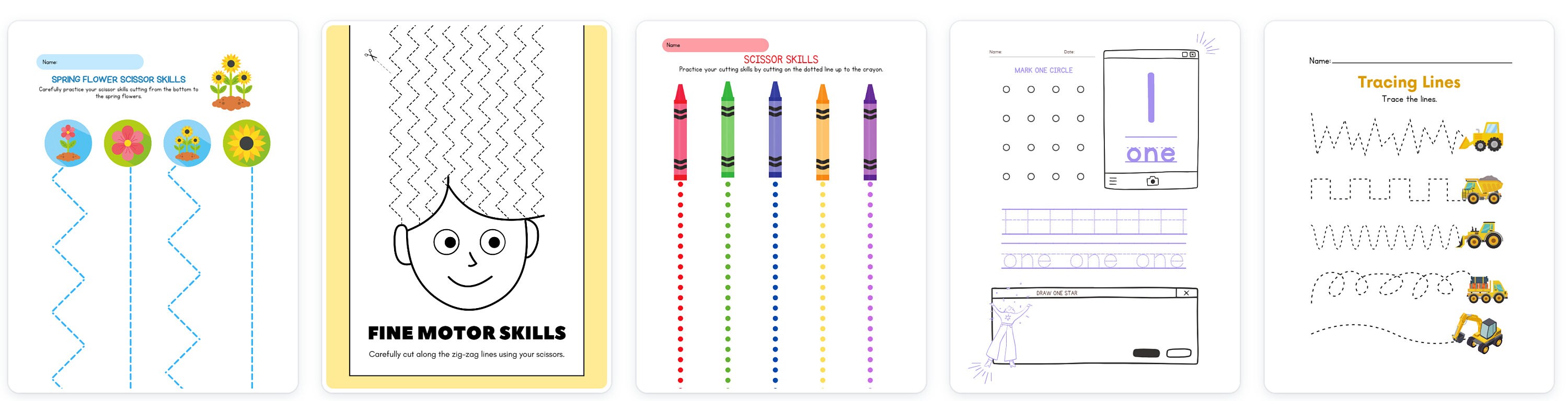 Tracing and Cutting Skills Workbook - Etsy