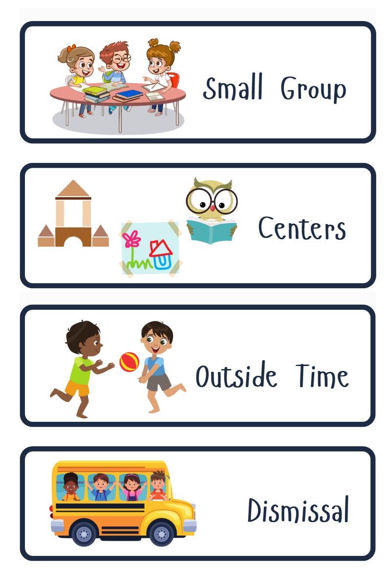 28 Visual Schedule Cards - Etsy