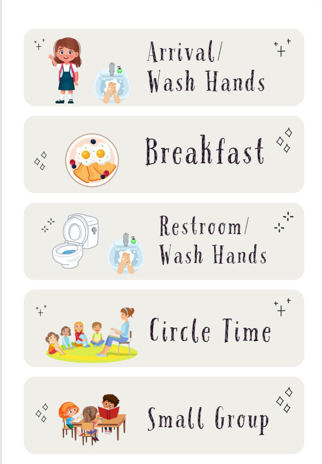 15-visual Classroom Tags - Etsy