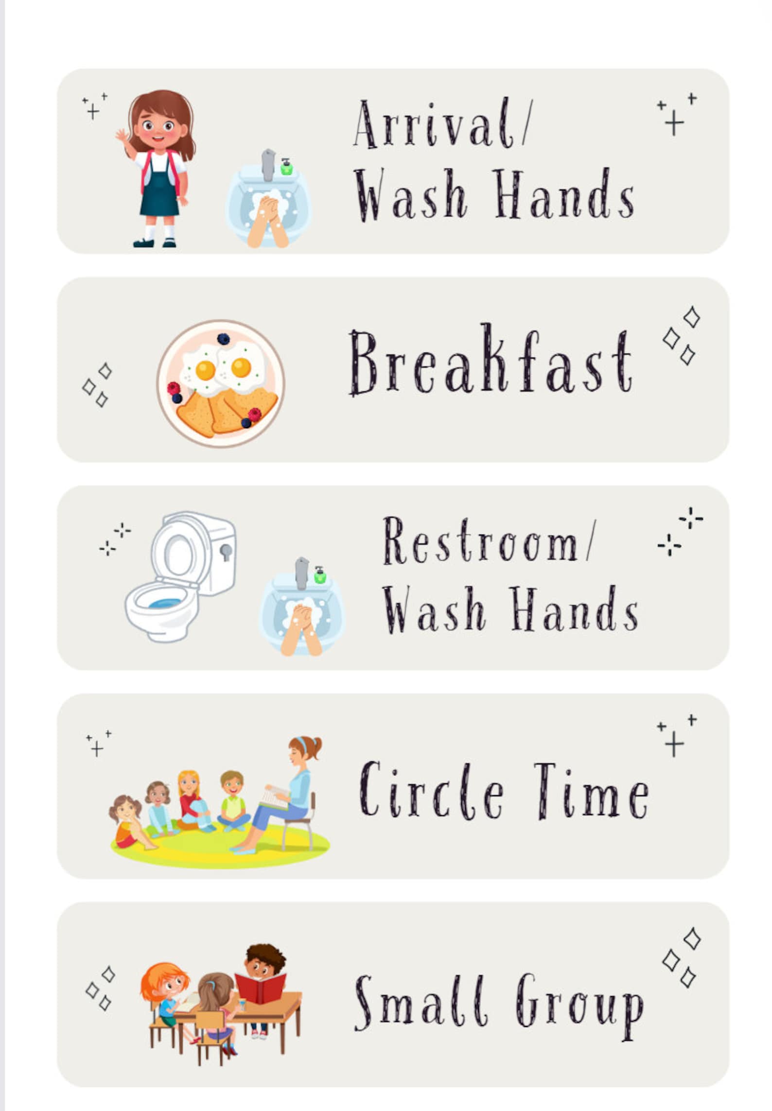 15-visual Classroom Tags - Etsy