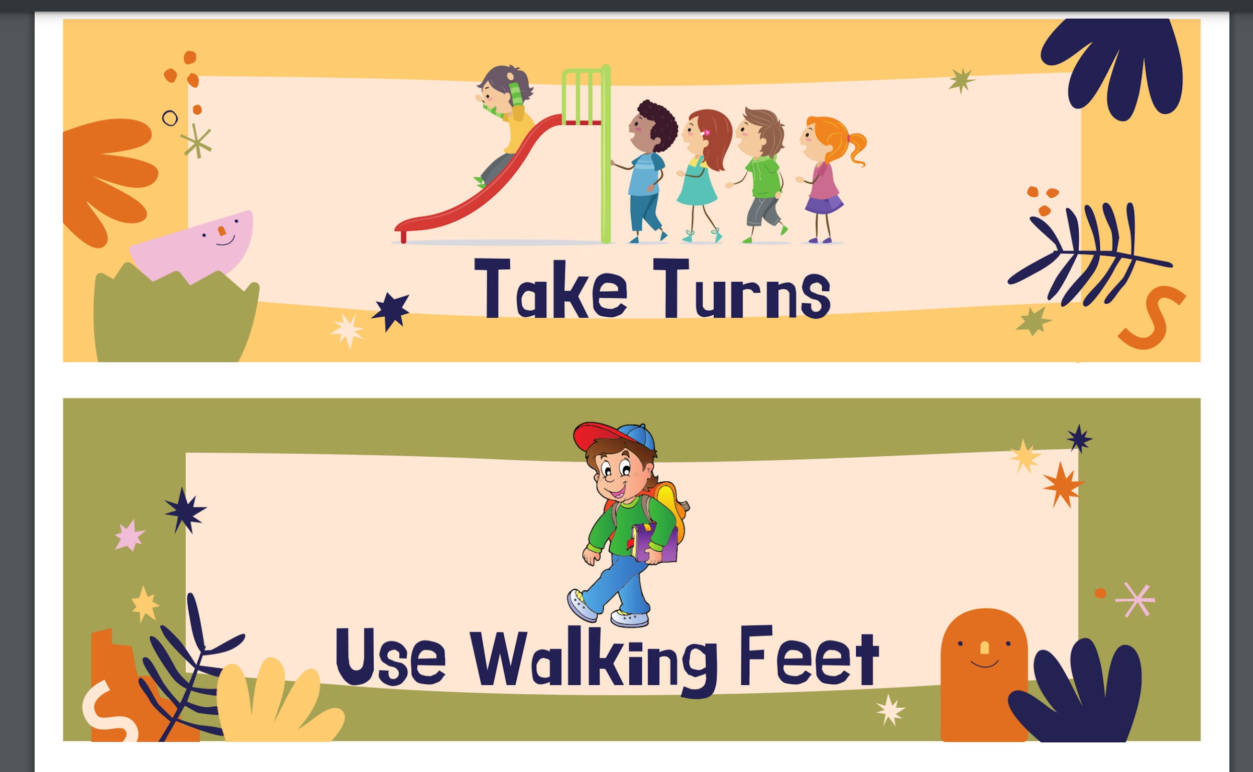 Visual Classroom Rules Tags (bigger) - Etsy