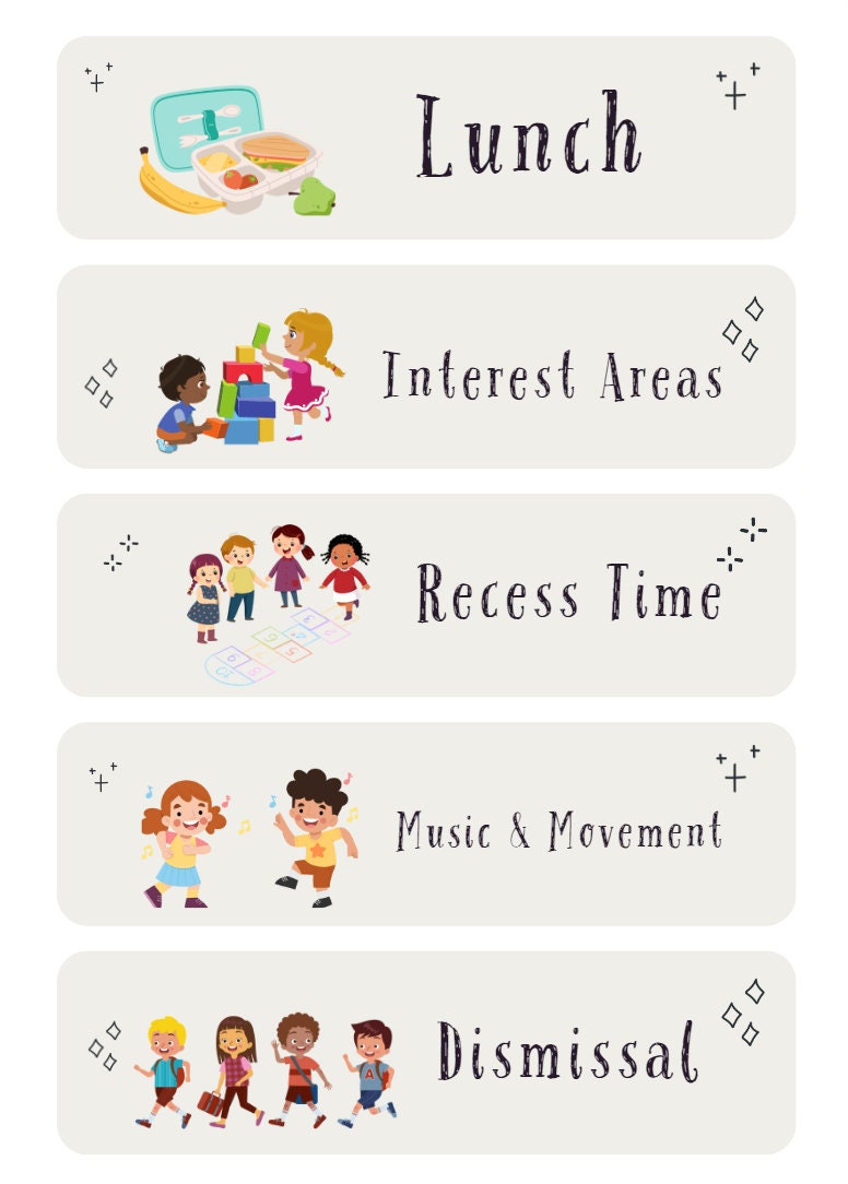 15-visual Classroom Tags - Etsy