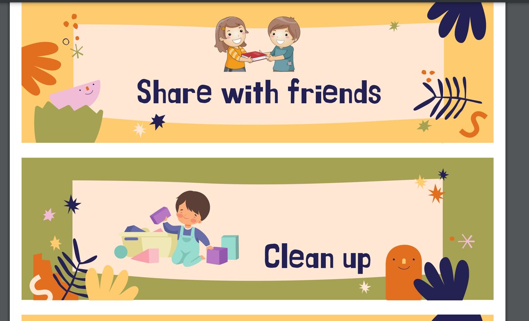 Visual Classroom Rules Tags (bigger) - Etsy