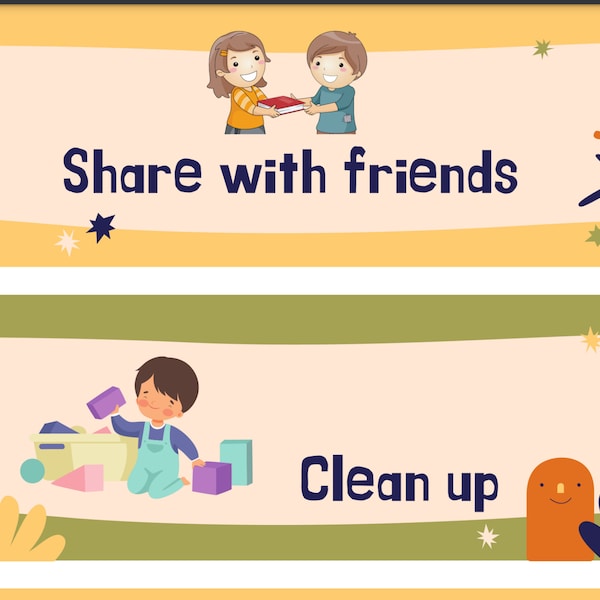 Preschool Classroom Rules With Visual - Etsy