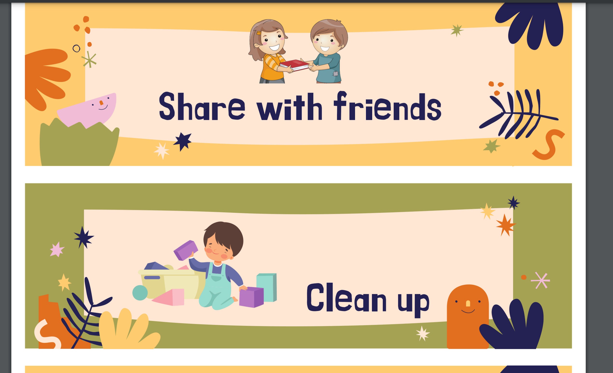 Visual Classroom Rules Tags (bigger) - Etsy