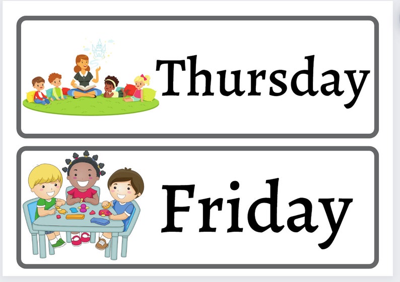 Days of the Week Tags - Etsy