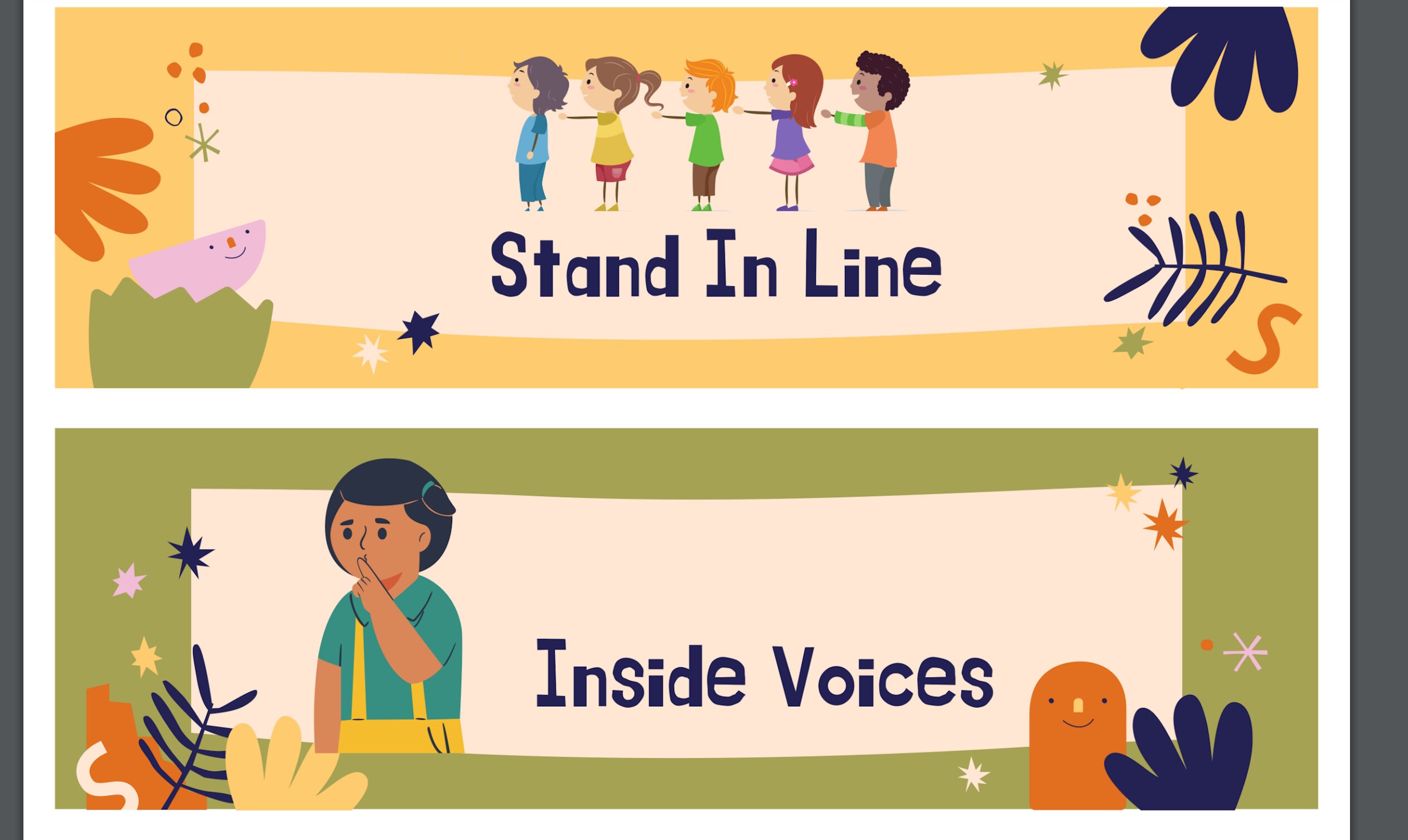 Visual Classroom Rules Tags (bigger) - Etsy