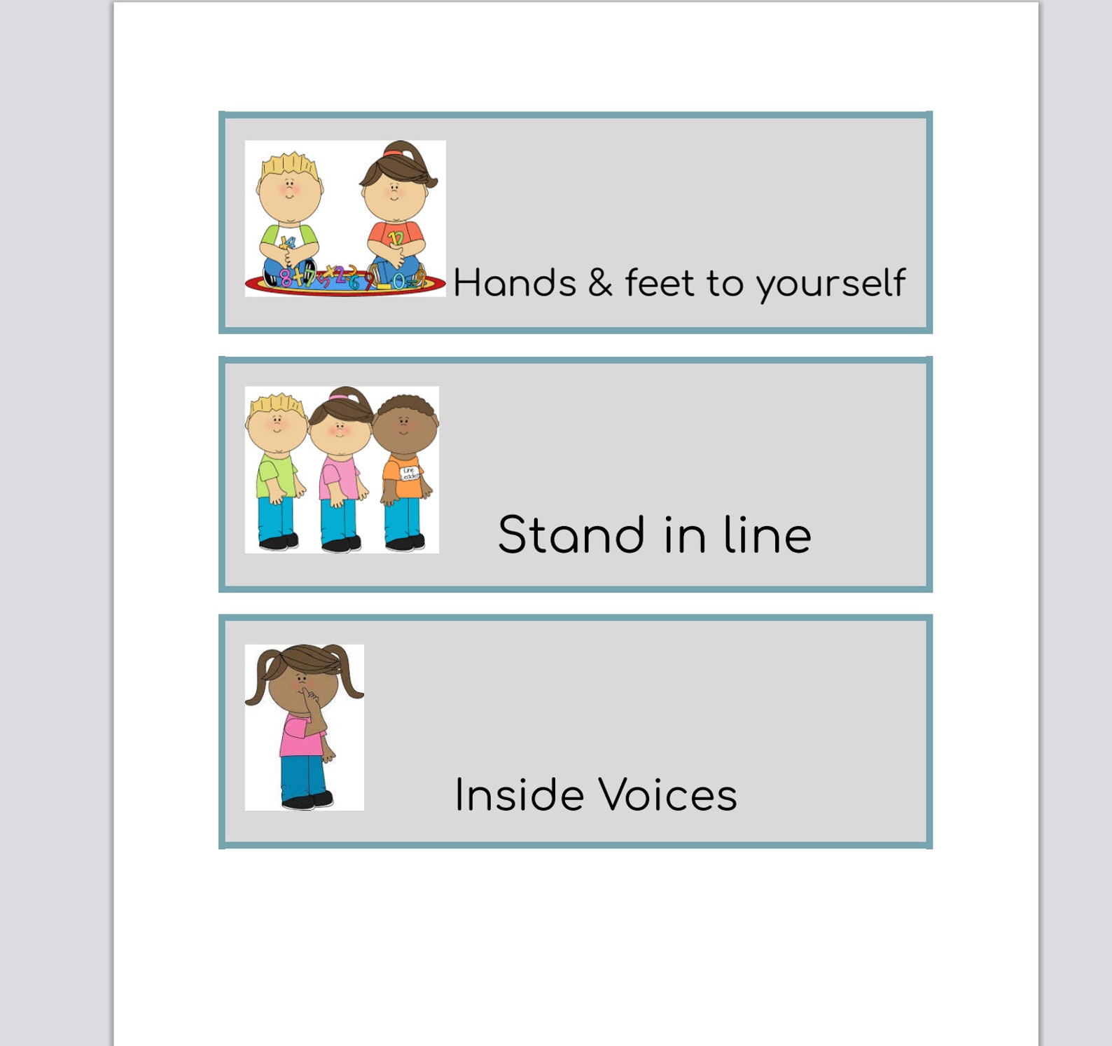 Visual Classroom Rules small - Etsy