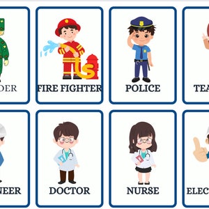 Community Helper Flashcards - Etsy