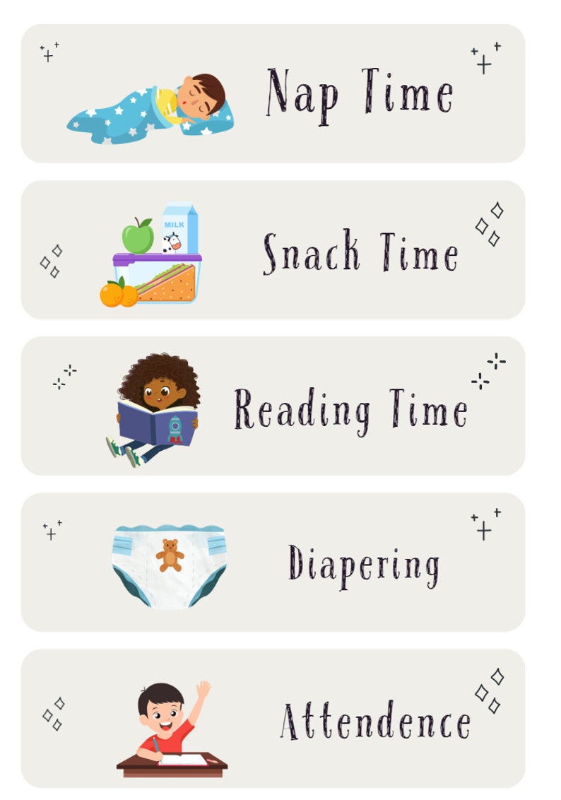 15-visual Classroom Tags - Etsy