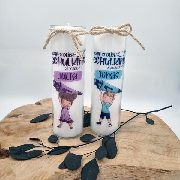 Kerze einschulung - Etsy.de