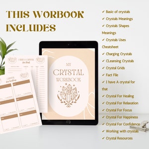 Crystals for Beginners Workbook Crystal Journal Digital Crystal Journal ...