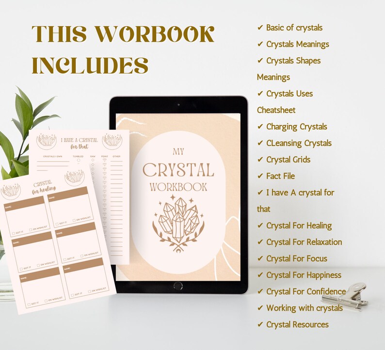 Crystals for Beginners Workbook Crystal Journal Digital - Etsy