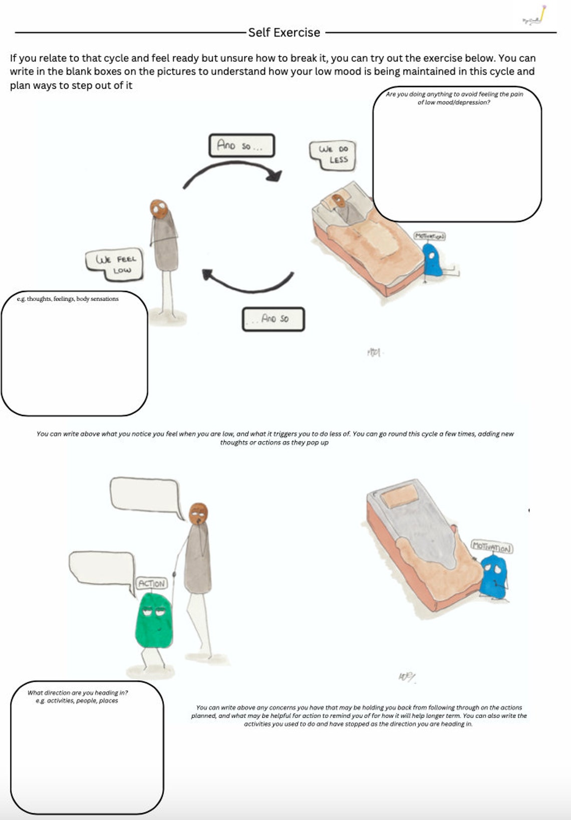 Behavioural Activation DIGITAL Worksheet Psychology Resource ...