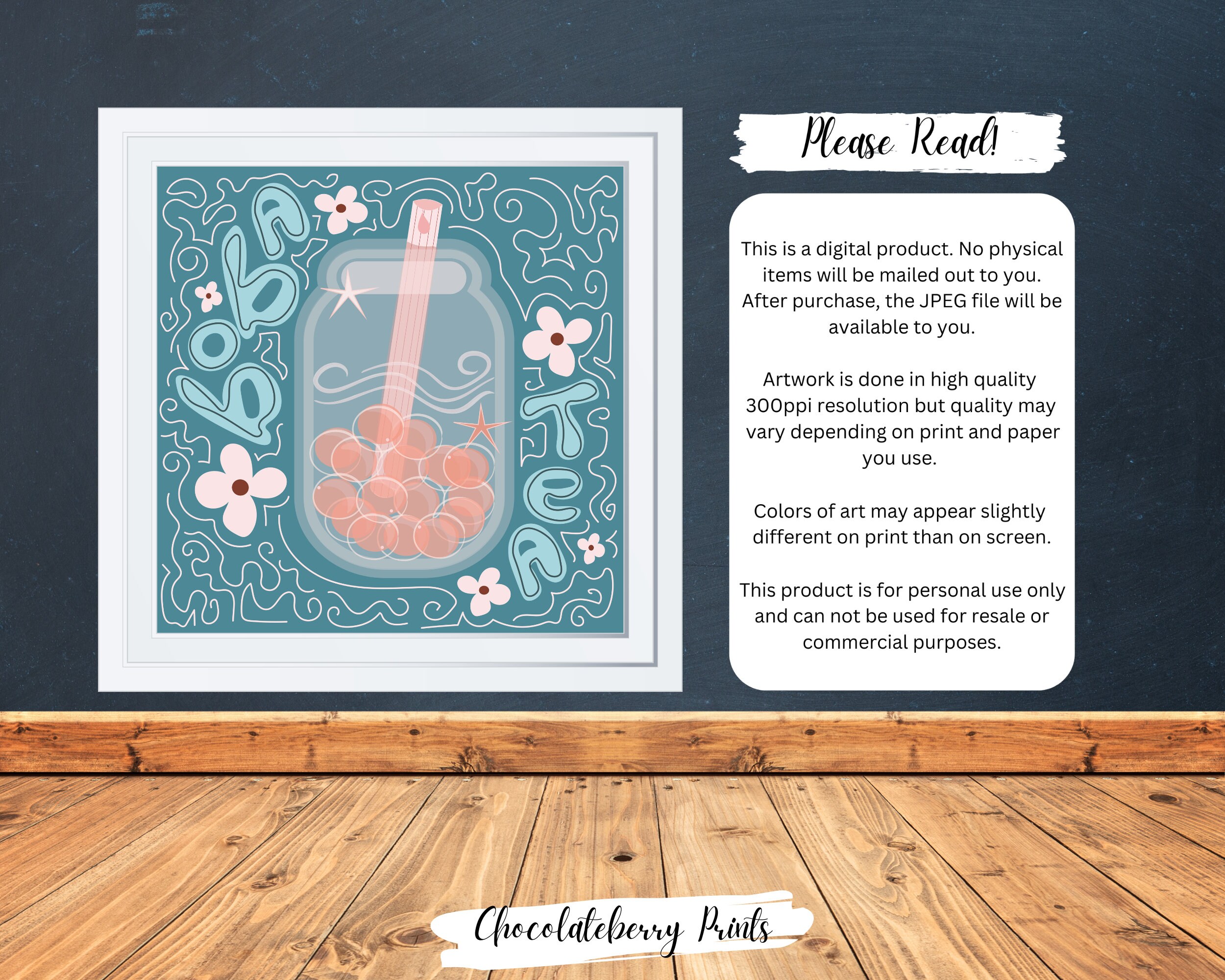 Boba Tea Print, Boba Tea Illustration, Bubble Tea Poster, Boba ...