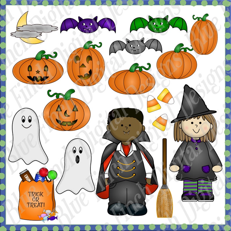 Halloween Clipart Set - Etsy