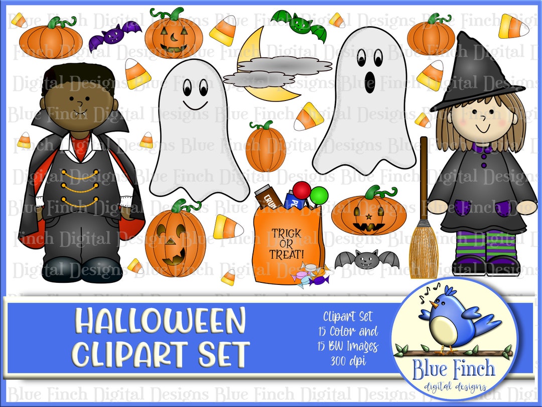 Halloween Clipart Set - Etsy