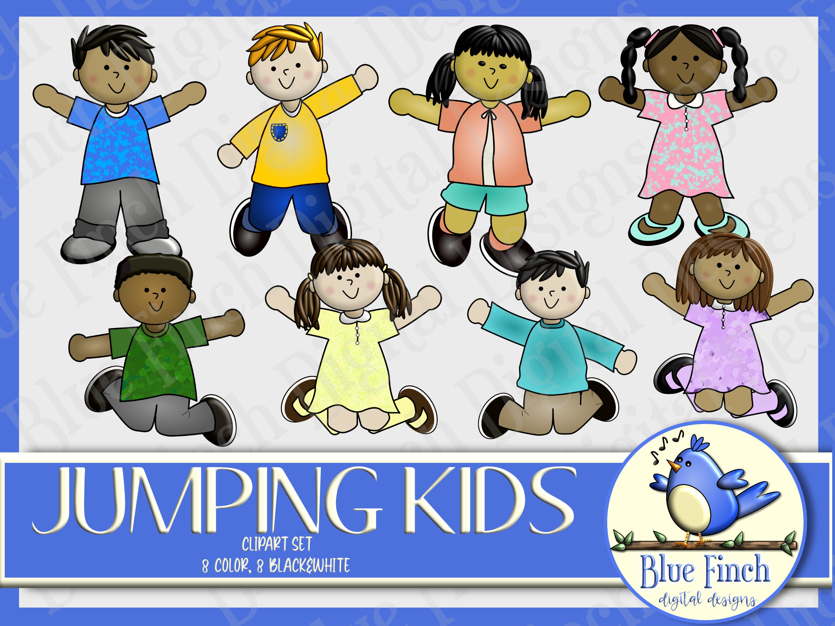 Jumping Kids Clipart